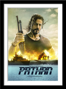 Pathan - Shah Rukh Khan - Bollywood Hindi Movie Poster - Small Framed ...
