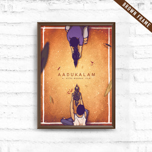 Aadukalam Tribute Poster Brown Frame Photographic Paper - Pop Art ...