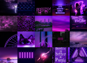 Purple theme photo poster prints, 4x6 inch collage set of 20 photos ...