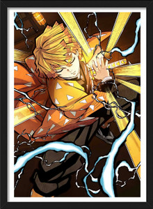 Zenitsu Agatsuma | Demon Slayer Framed Poster | Anime Framed Posters ...