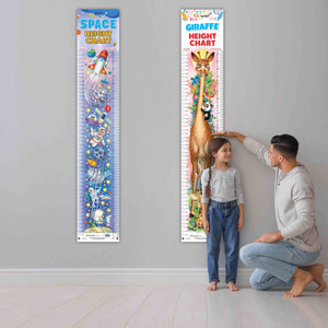 GIRAFFE HEIGHT CHART and SPACE HEIGHT CHART | Combo of 2 chart |"Reach ...