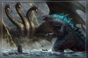 Movie Godzilla King Of The Monsters Godzilla King Ghidorah Movie Matte ...