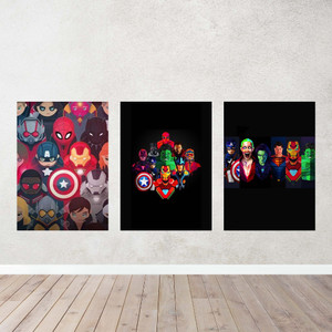 Pack Of 3 Aesthetic Marvel Posters For Home And Office Printed On A4 ...