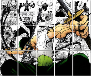 Zoro Manga Collage Poster Set - Set of 15, 210 mm x 297 mm, Premium ...