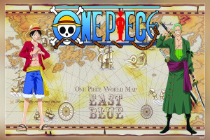 One Piece Anime Boys World Map Anime Matte Finish Poster Paper Print ...