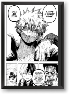 ANIME POSTER FRAME - DABI MY HERO ACADEMIA MANGA PANEL - Black Framed ...