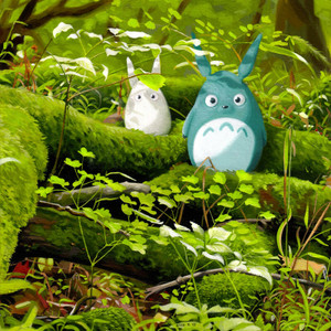 Tonari No Totoro Studio Ghibli Chibi Totoro Erik Krenz Looking Matte ...