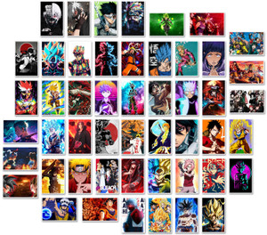 Anime Manga Posters Collage Kit for Wall Decor set of 50 Pieces.d9 ...