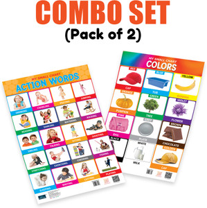 Bookford Publications My small chart Action words & Colors ( Set Of 2 ...