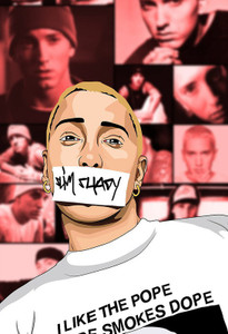 Poster Eminem sl-12884 (LARGE Poster, 36x24 Inches, Banner Media ...