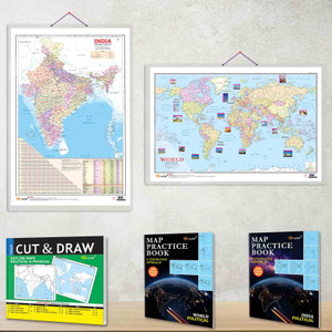 India POLITICAL - MAP PRACTICE BOOK, WORLD POLITICAL - MAP PRACTICE ...