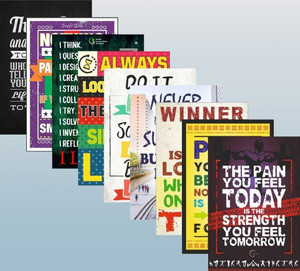 Paper Motivational & Inspirational Quote pack of 9 Wall Poster_20 Paper ...