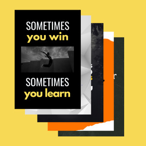day Motivational Posters set of 5, Glossy Finish, 300 GSM Paper ...