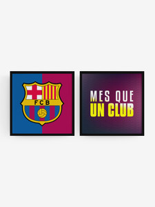 Barcelona Football Club Poster Fram Paper Print - Art & Paintings ...
