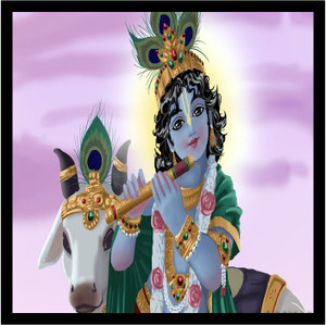 God Krishna Poster with Frame S-217 Paper Print - Art & Paintings ...