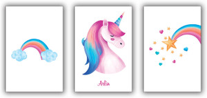 Arlin Magical Unicorn Paintings / Posters for girls / Posters for room ...