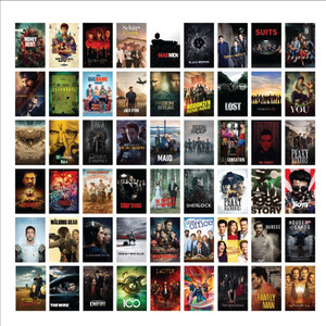 TV Show Wall Collage Kit - Pack of 54 Posters, Trendy TV Series Room ...