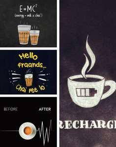 Decorative Wall Poster Combo|Tea Quote|Poster For Tea Lovers|Funny ...