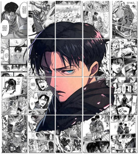 Levi Manga Collage Poster Set 2 - Set of 20, 210 mm x 297 mm, Premium ...