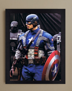 Captain America Modern Wall Art Framed Poster Paper Print - Captain ...