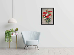 Flower Scenery Nature Poster with A4 Size Frame F-218 Paper Print ...