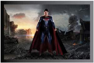 Superman Frame Poster For Room Synthetic Wood Gloss Lamination F25 ...