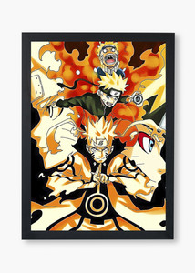 ANIME POSTER FRAME - NARUTO - Black/White Wall Poster For Home And ...