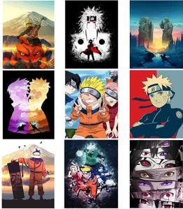 Naruto Anime Posters Glossy- HD+ Photos Self Adhesive- Room Decor-9X12 ...
