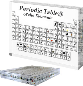 Large 3D Periodic Table of Elements Chart, Authentic 83 Real Elements ...