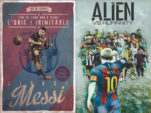 Lionel Messi Poster For Room & Office (Pack Of 2) Photographic Paper ...
