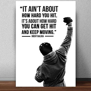 Rocky Balboa Movie Motivational Quotes Poster For Room & Office (13 ...