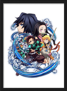 Tanjiro x Nezuko x Inosuke x Zenitsu x Tomioka | Demon Slayer Framed ...