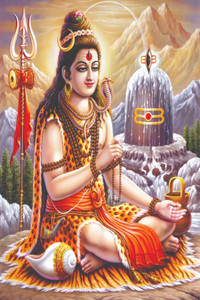 Lord Shiv ji Poster (12x18 Inch, 300GSM Thick Paper with Gross ...