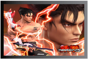 Tekken Game Frame Poster For Room Synthetic Wood Gloss Lamination F31 ...