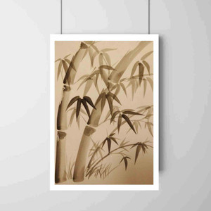 Bamboo Tree Ink Art Poster, Unframed Digital Art Print, Japanese Ink ...