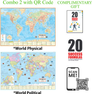 World Political and Physical Maps with QR Code for Digital Learning and ...