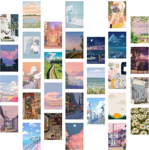 Paper Anime Wall Art Posters, Multicolor, Cartoon, 10L x 15W cm, Set of ...