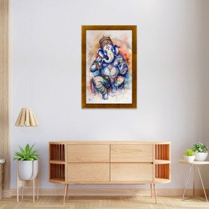 Lord Ganesh Gajanan | Top Acrylic Glass 13 X 19 Inch| Antique Gold ...