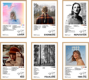 Pack of 6 - Taylor Swift Album Art Wall Posters 8x12 inch (A4 Size ...