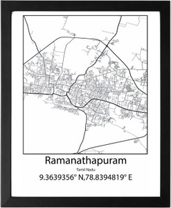 Ramanathapuram,Tamil Nadu,India UNFRAMED Minimalist Map Line Art Print ...