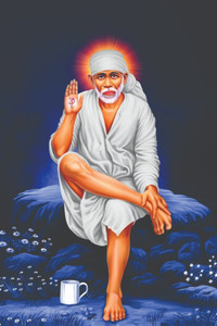 Sai Baba Poster (12x18 Inch, 300GSM Thick Paper with Gross Lamination ...