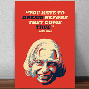 Abdul Kalam Motivational Quote Pop art Poster for Room & Office ...