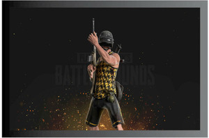 Pubg Game Frame Poster For Room Synthetic Wood Gloss Lamination F113 ...