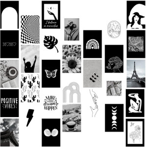 Paper Aesthetic Posters Wall Art Posters, Black and White, Printed, 10L ...