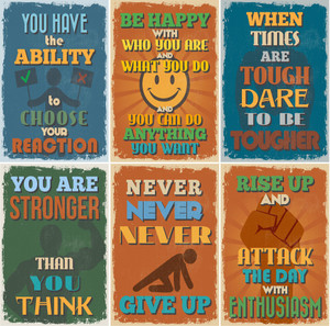 Self Adhesive Vinyl Motivational Posters for Office and Study Room ...