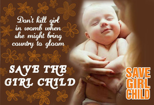 Poster Save Girl Child sl-10145 (Large Poster, 36x24 Inch, Banner Media ...