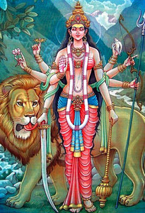 Poster Maa Durga Ji Mata Rani Sherawali (Large Print, 36x24 Inches ...