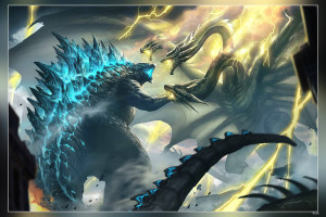 Movie Godzilla King Of The Monsters Godzilla King Ghidorah Movie Matte ...