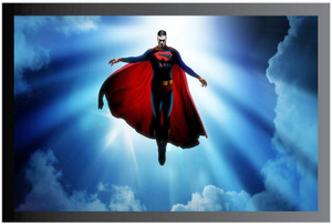 Superman Frame Poster For Room Synthetic Wood Gloss Lamination F31 ...
