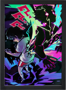 mob psycho 100 poster with frame mob psycho wall poster (Size_13x9.8 ...